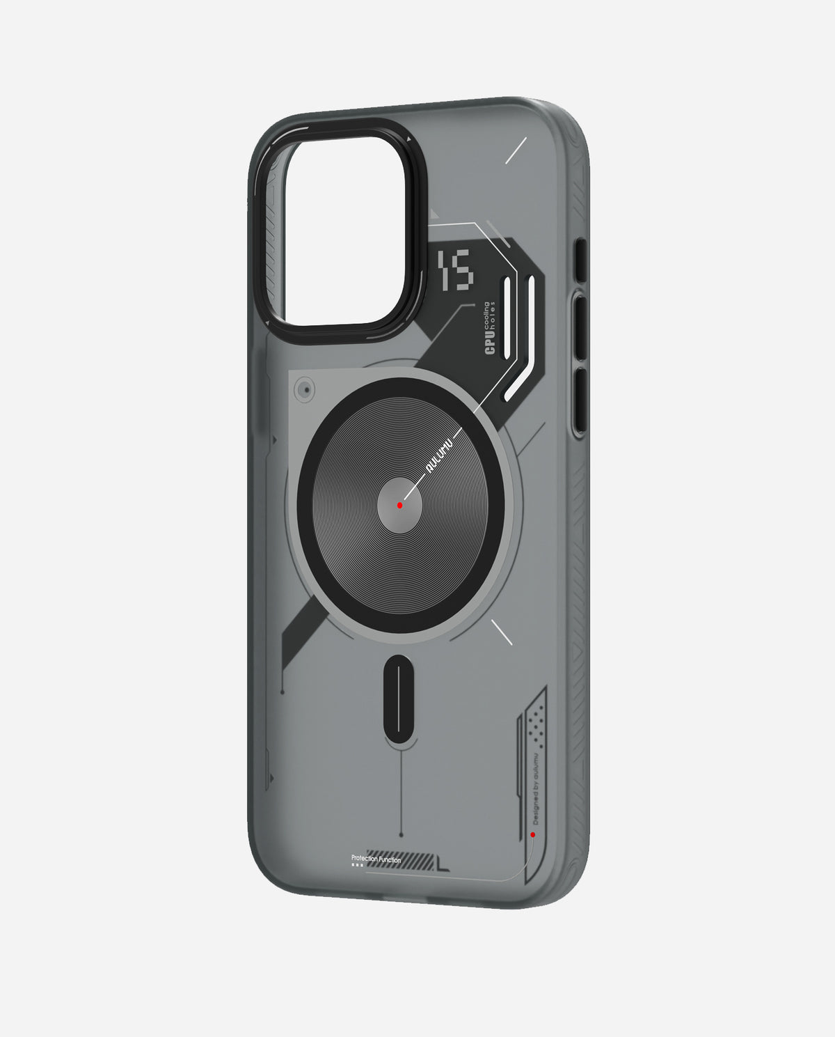 A15 Semi-Translucent Frosted Case for iPhone 15 | Cooling Window | MagSafe