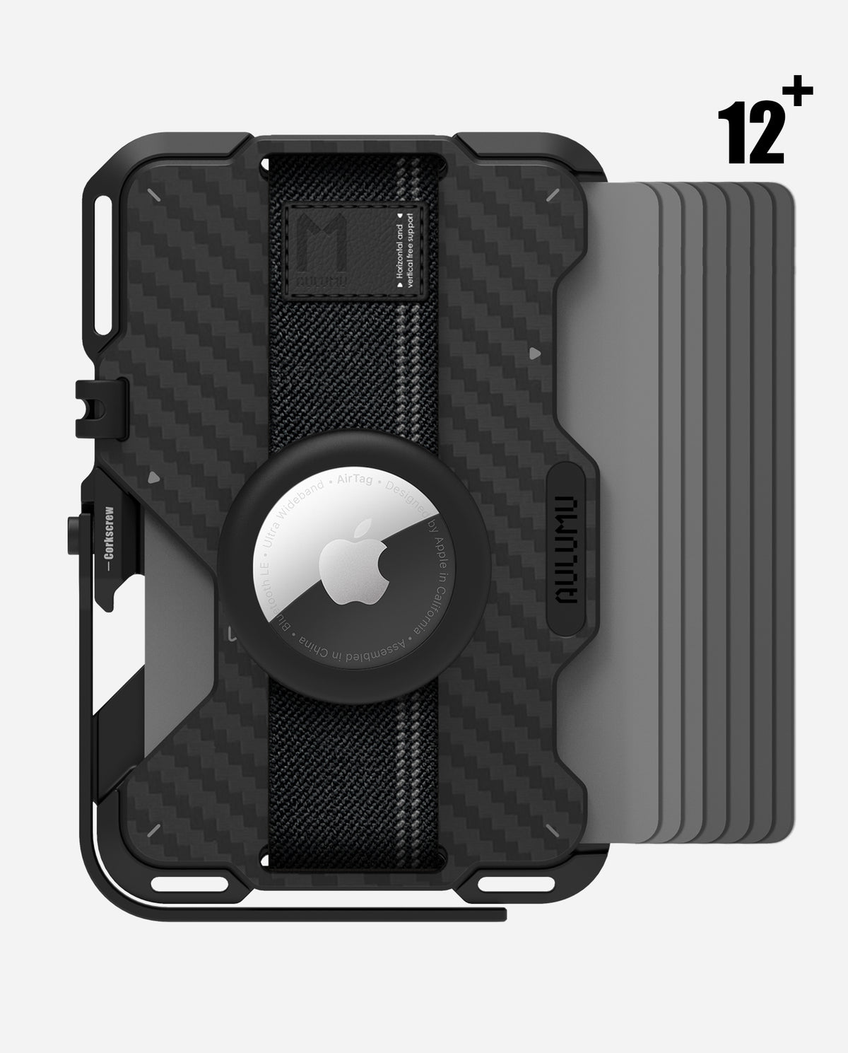 AULUMU G03 MagSafe Multi-Tool Metal Wallet | Carbon Fiber