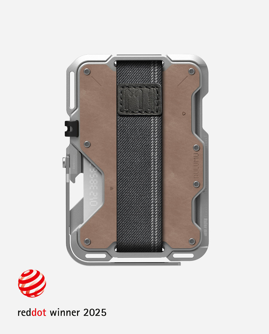 G03 Multi-Tool Magnetic Metal Wallet | Genuine Leather Cover | MagSafe