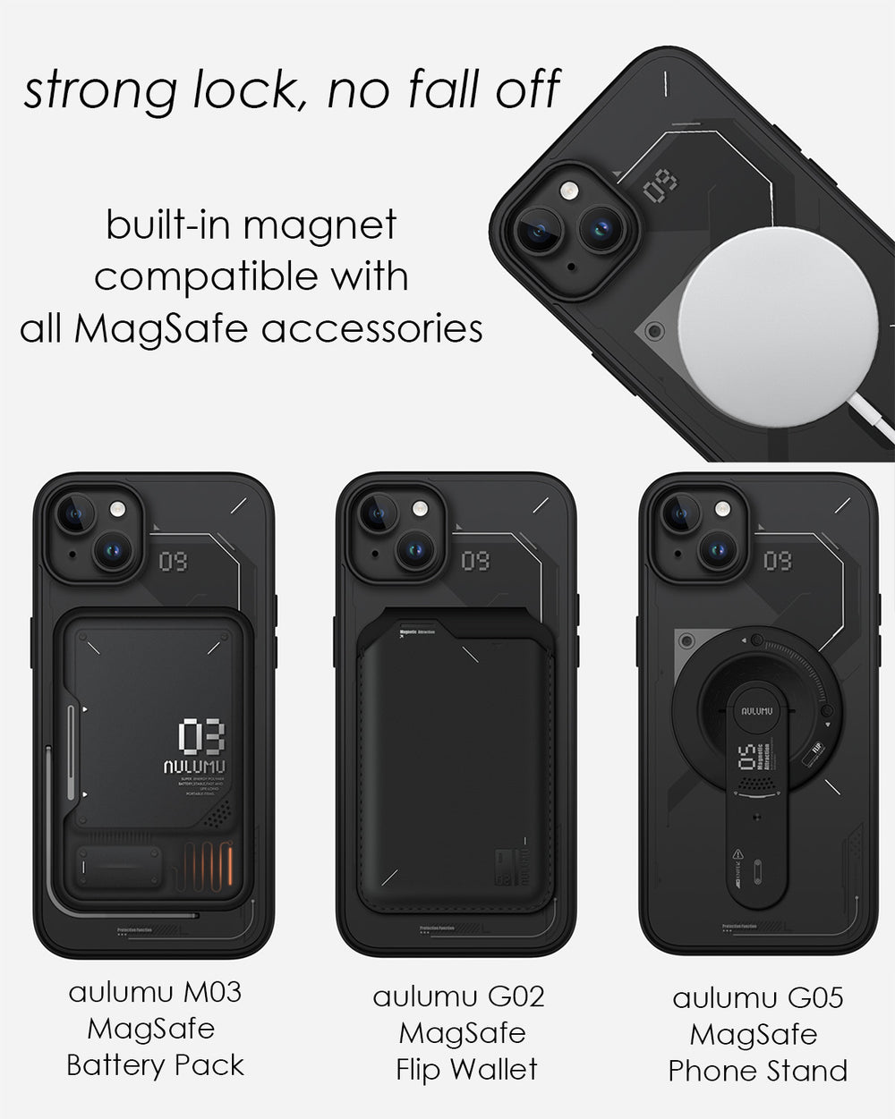 AULUMU A15 Urban Tech Phone Case for iPhone 14 Series | MagSafe