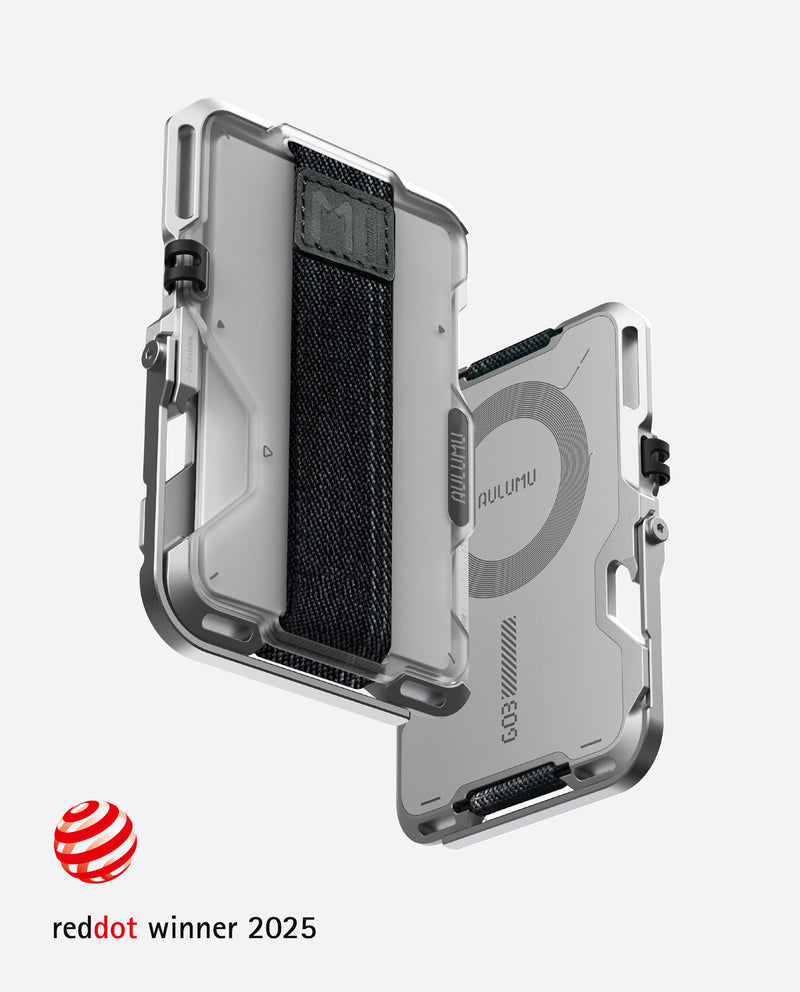 G03 Multi-Tool Magnetic Metal Wallet | Genuine Leather Cover | MagSafe